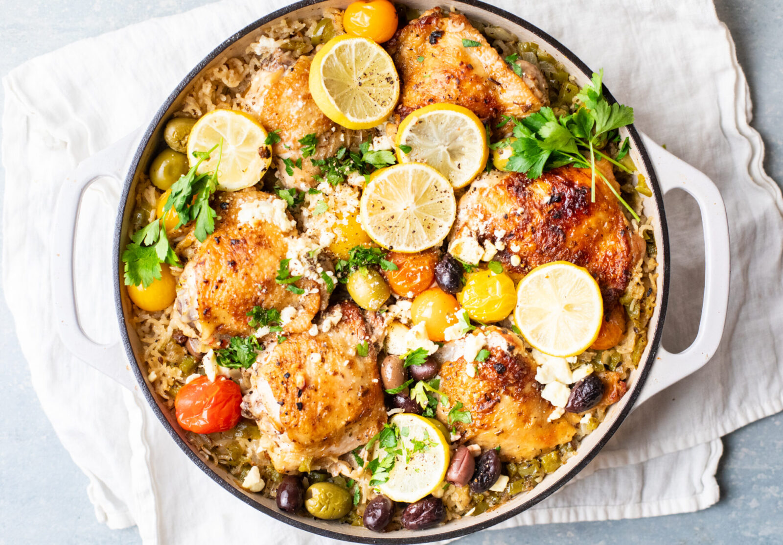 One Pan Greek Chicken and Rice Recipe - Simply Better Living