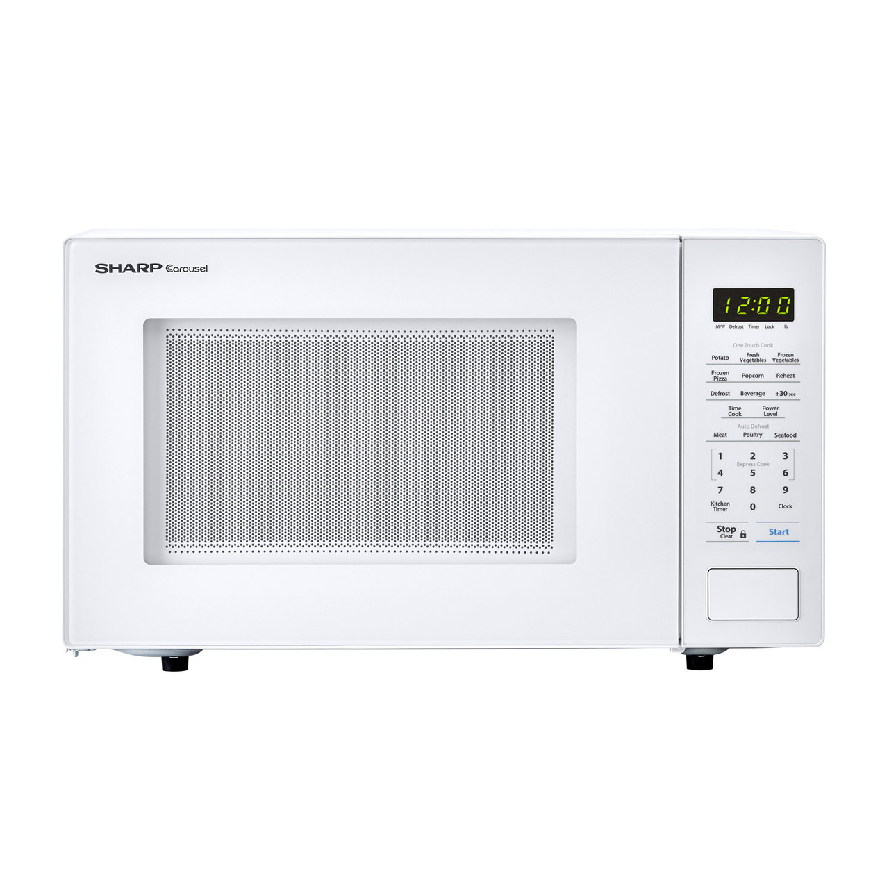1.6 cu. ft. 1100W Sharp Stainless Steel Carousel Countertop Microwave ...