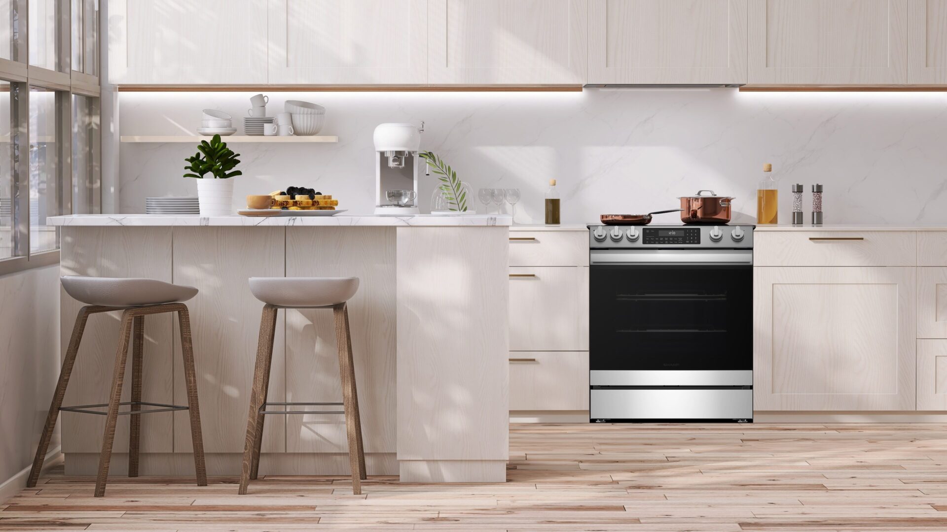 Explore the Sharp SSR3065JS Slide-In Electric Range – Built-In Probe ...